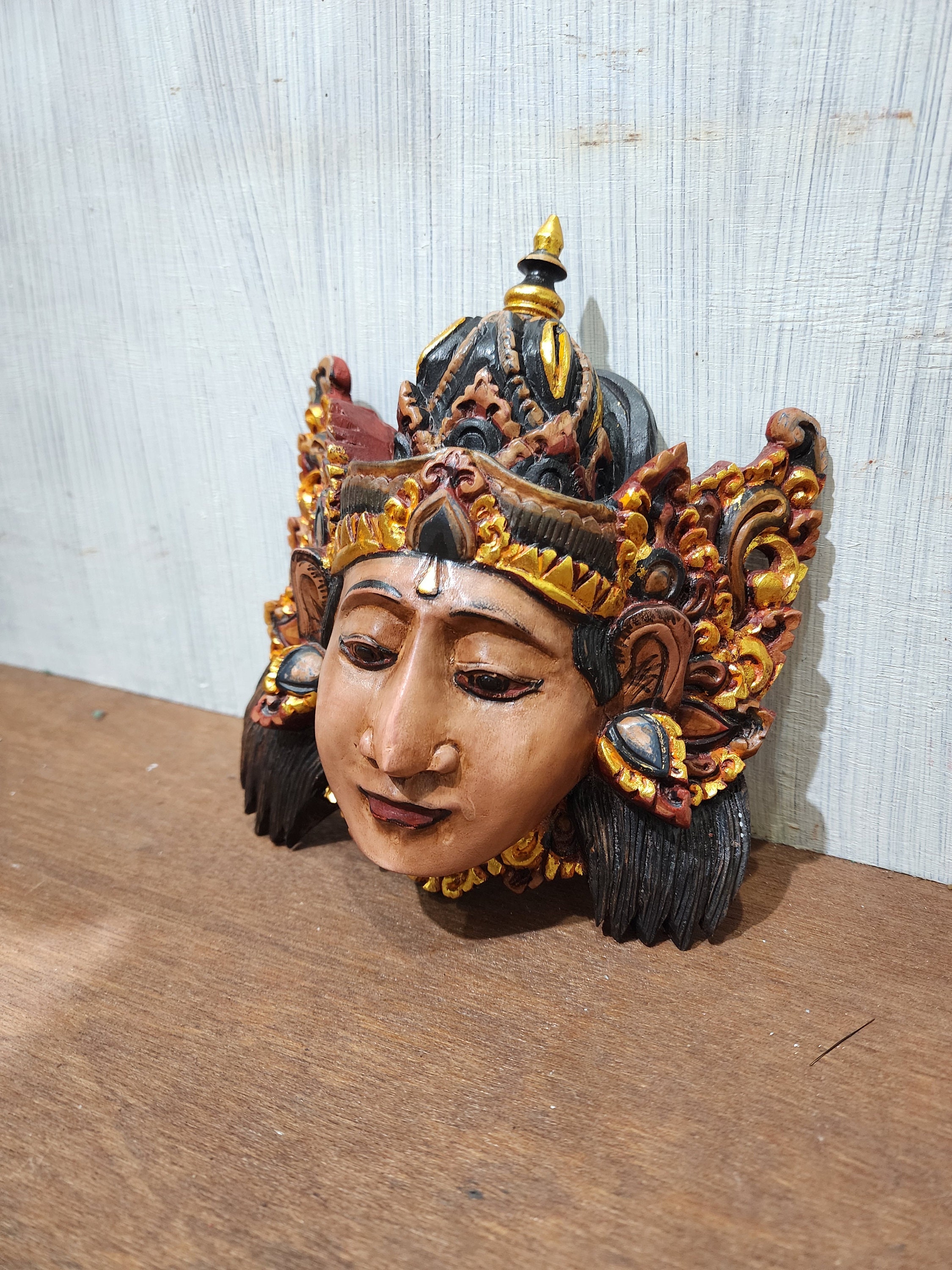 Rama Wooden Mask, Ramayana Story, Wedding Wooden Mask, Wooden Balinese ...