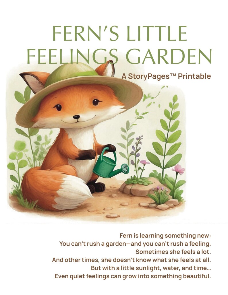 Fern’s Little Feelings Garden Printable SEL Workbook | Preschool ...