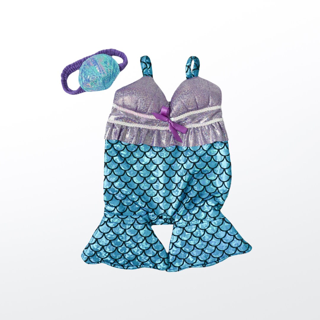 Mermaid Outfit Plush Pal Kit | 16" Build Your Own Stuffed Animal | DIY ...