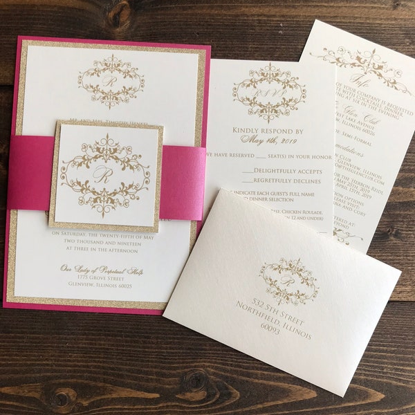 Stacked Pocket Invitation - Etsy
