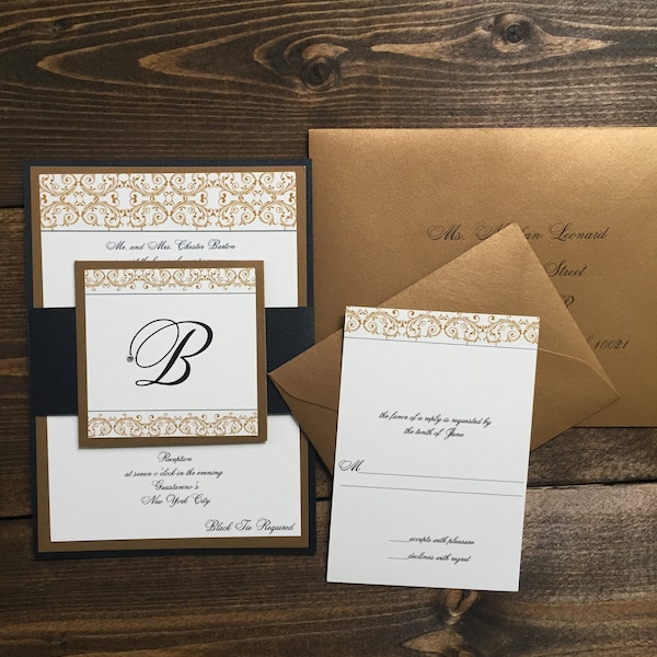 Stacked Wedding Invitations - Etsy