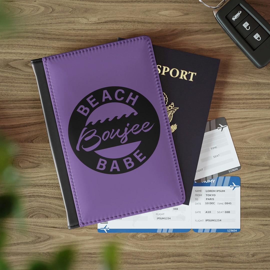 Boujee Beach Babe Purple Passport Cover - Etsy
