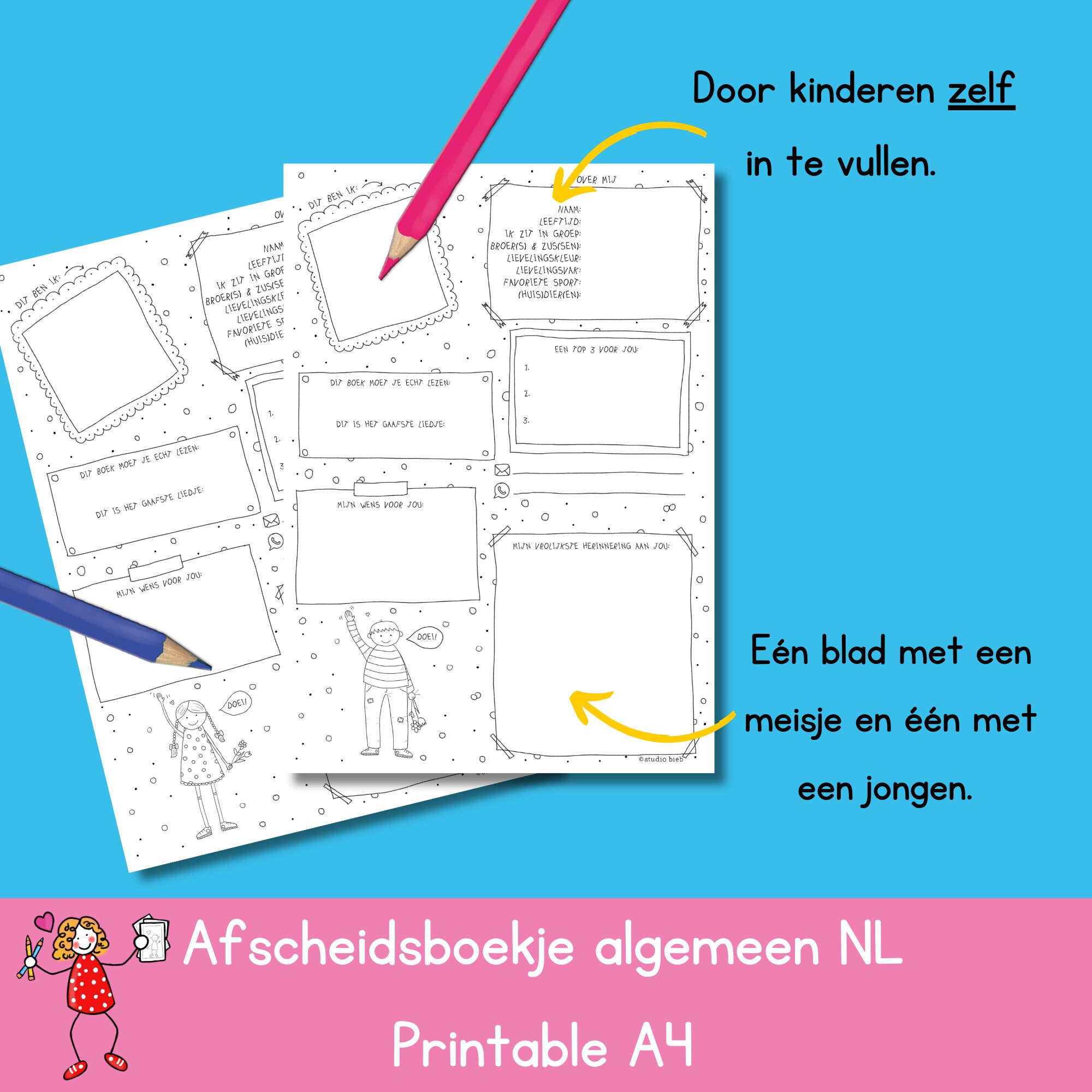 Farewell Book/friend Book for School Children Printable - Etsy