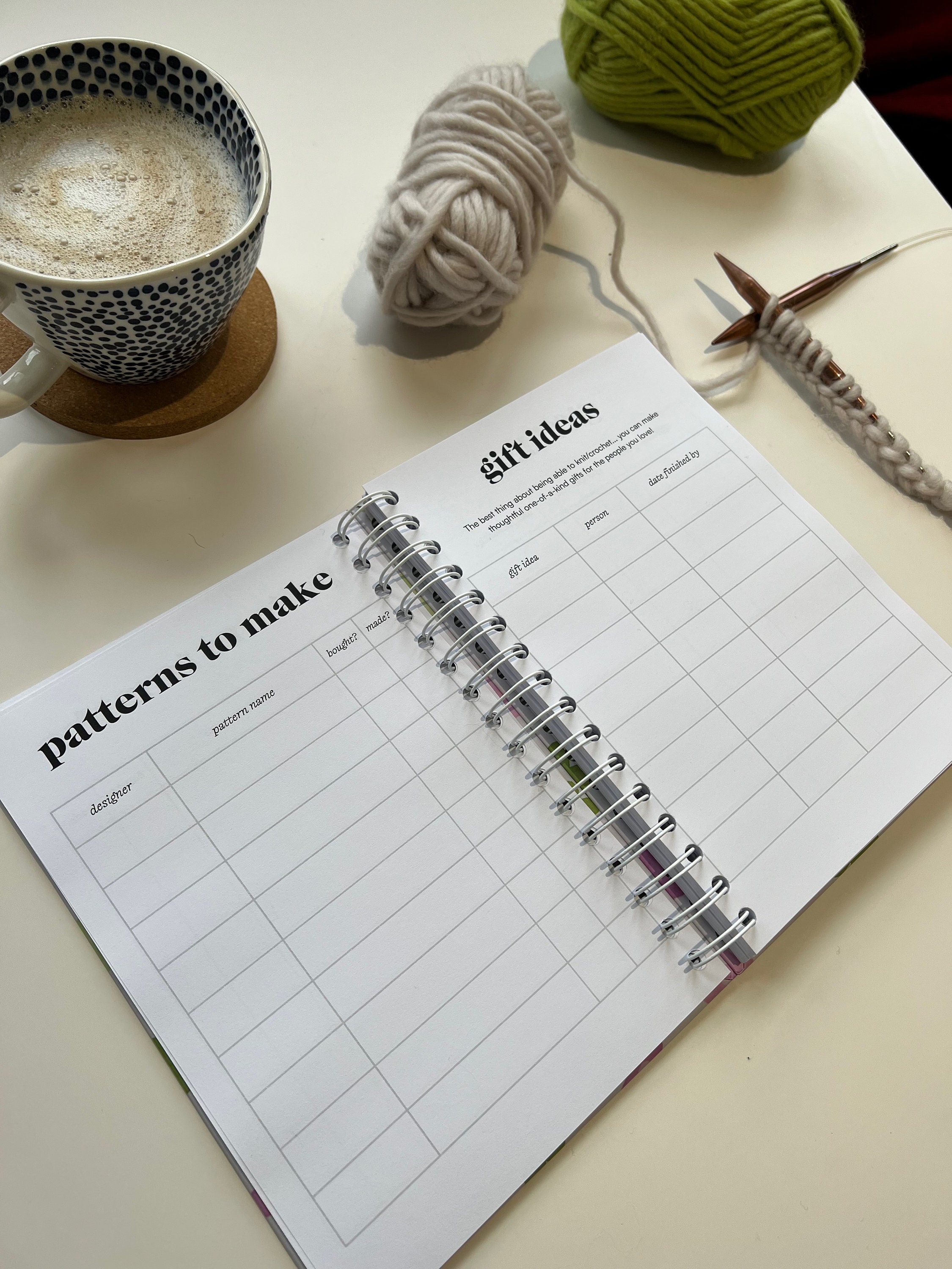 Craft Planner | Craft Journal, Cute Knitting and Crochet Project ...