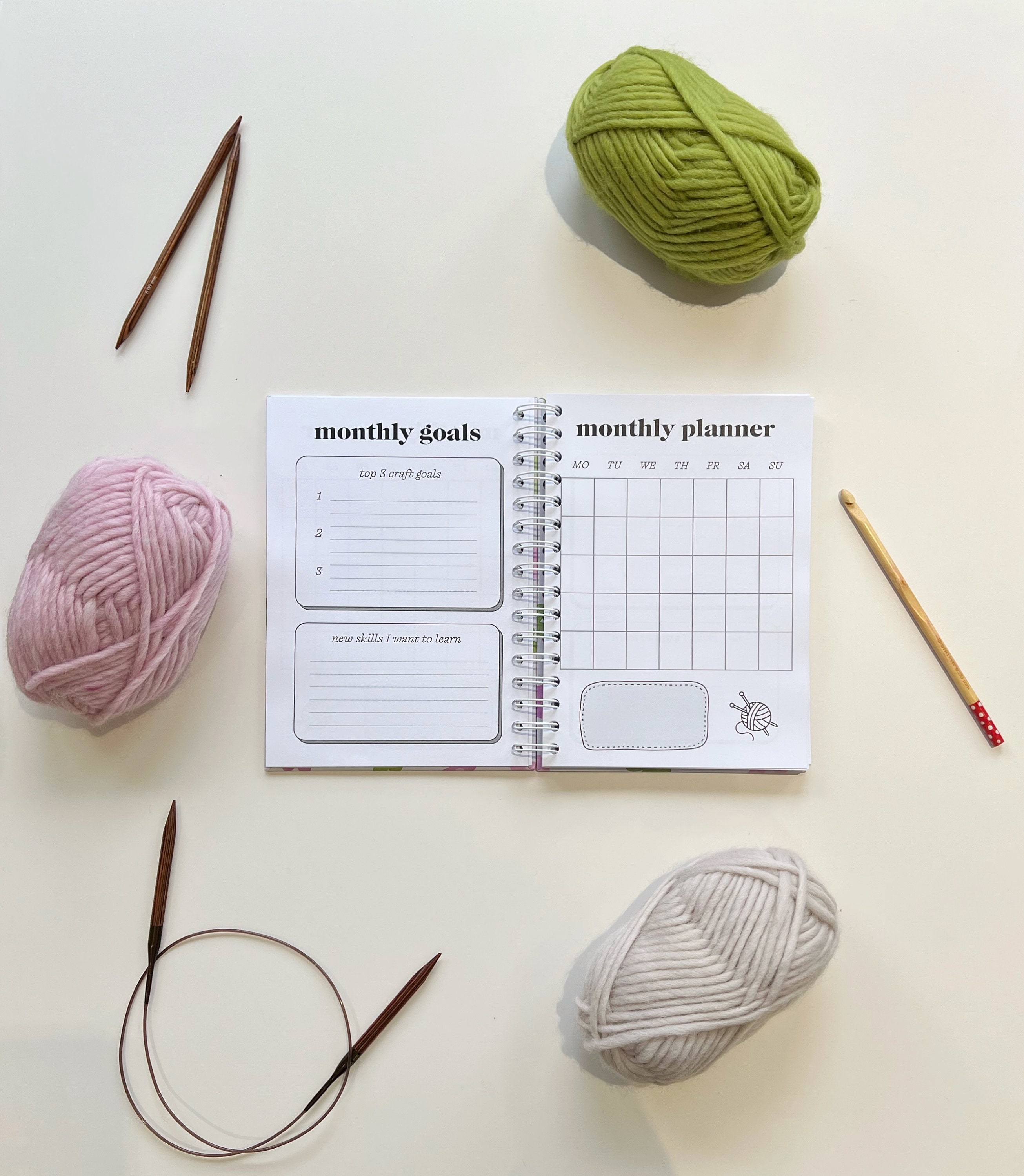 Craft Planner | Craft Journal, Cute Knitting and Crochet Project ...