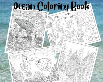 Under the Sea Coloring Book Ocean Coloring Pages Printable - Etsy