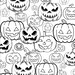 HALLOWEEN DIGITAL DOWNLOAD / Halloween Coloring Pages / Spooky Coloring ...