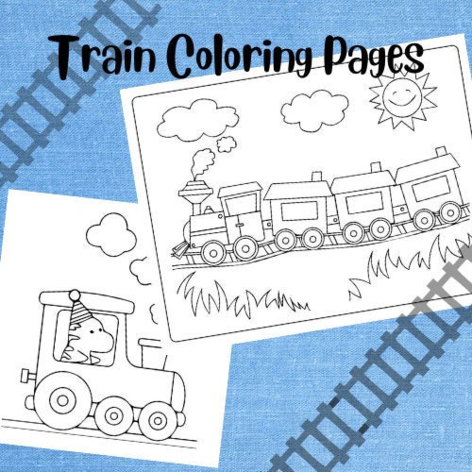 Train Bundle Coloring Pages for Kids 12 Pages - Etsy