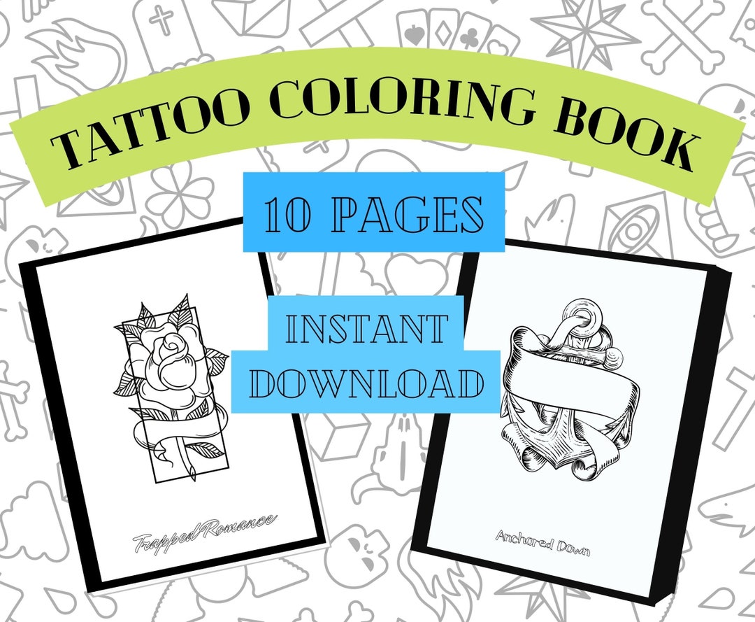 Tattoo Coloring Book Pt. 2 / INSTANT DOWNLOAD / Digital Download ...