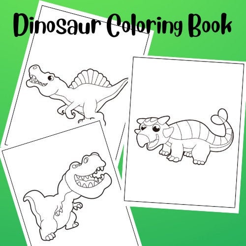 Dinosaurs Coloring Pages 50-page Bundle - Etsy