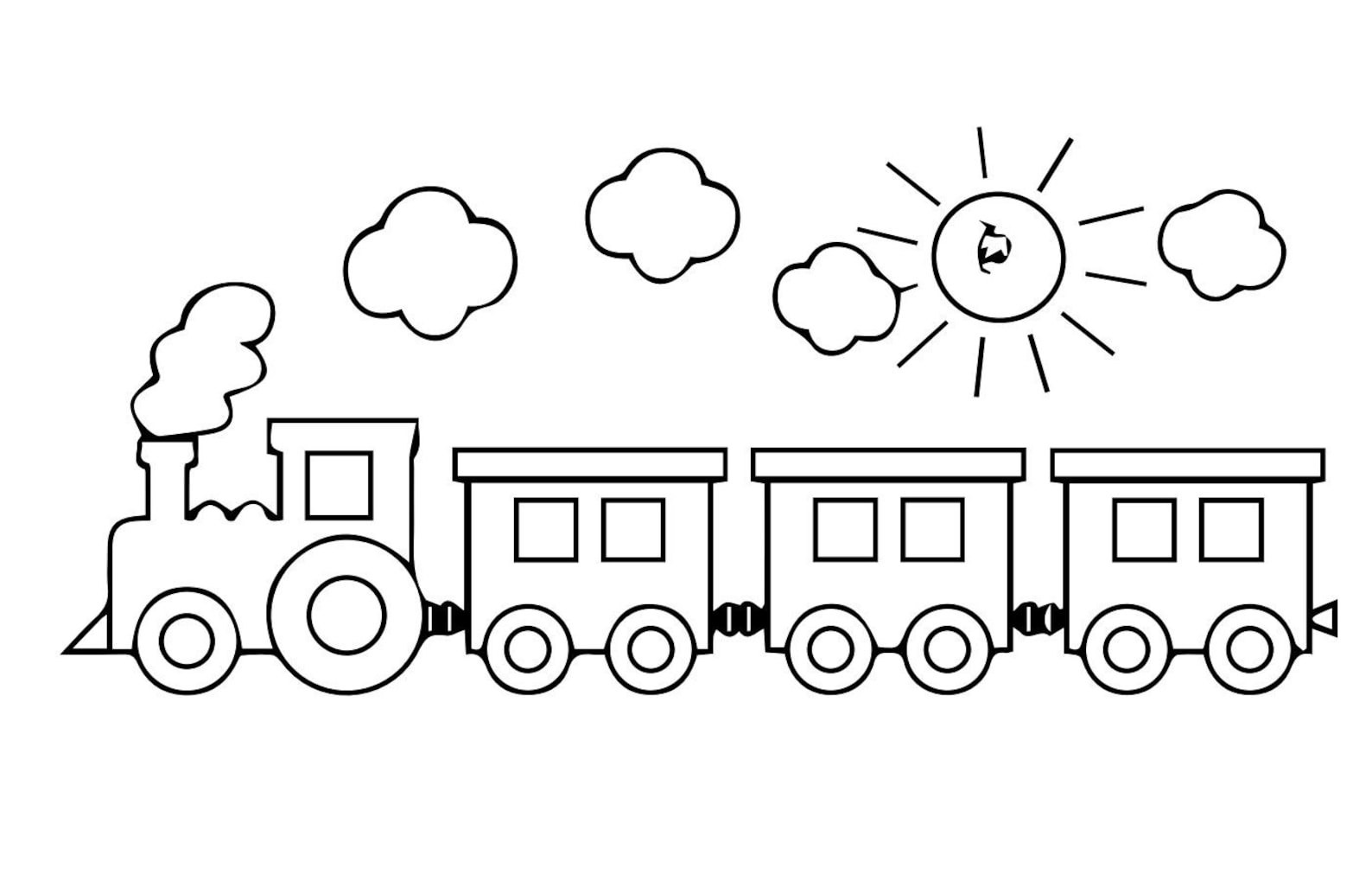 Train Bundle Coloring Pages for Kids 12 Pages - Etsy