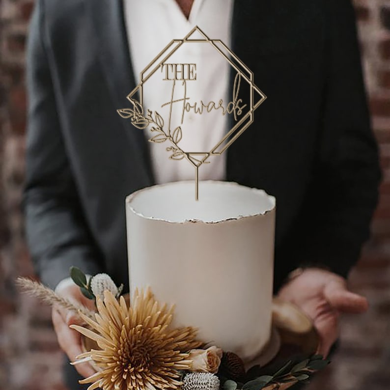 Personalized Wedding Cake Topper / Rustic Wedding Cake Topper - Etsy