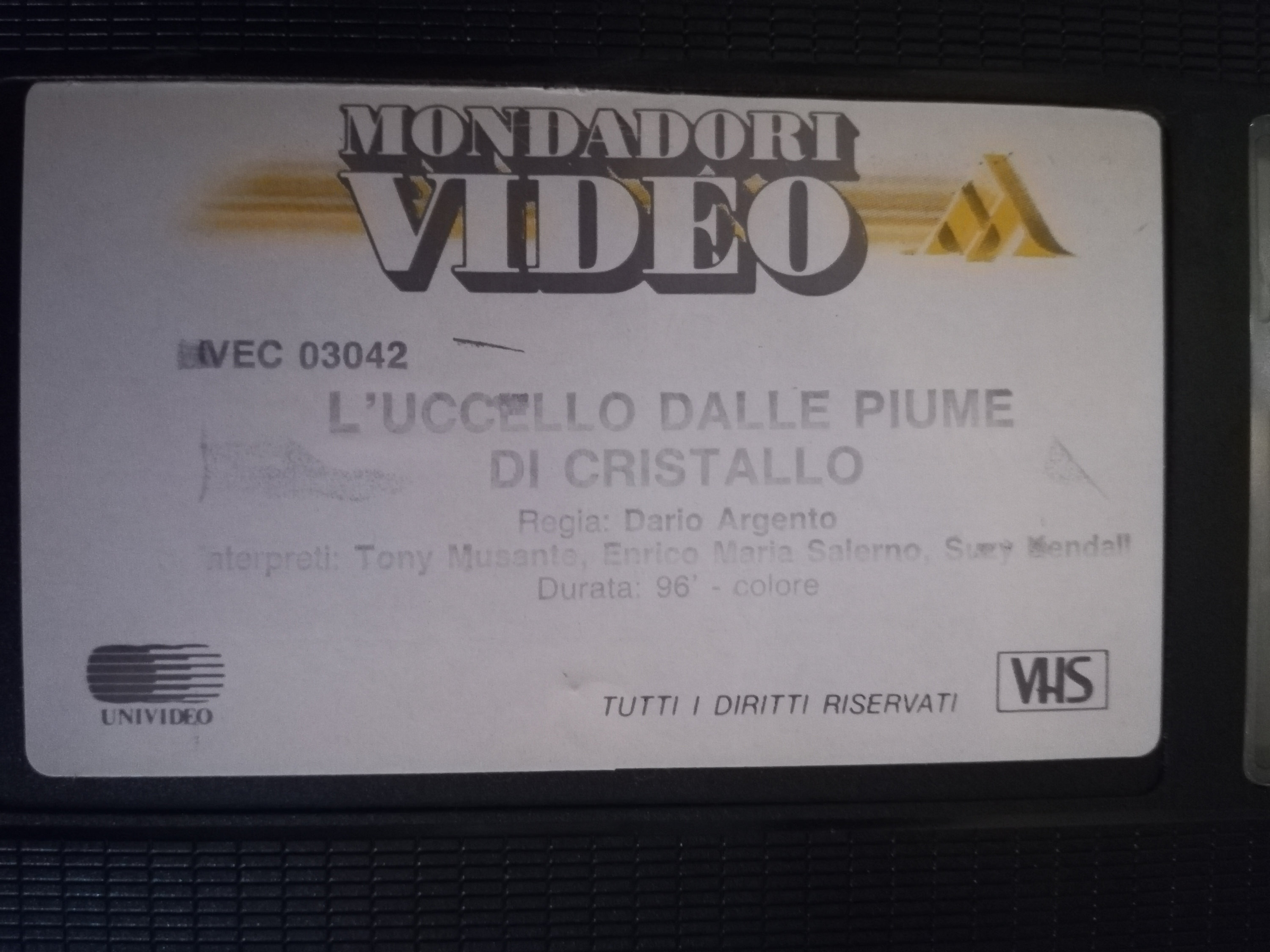 Rare Vintage Italian Horror VHS Movie Collection Dario Argento ...