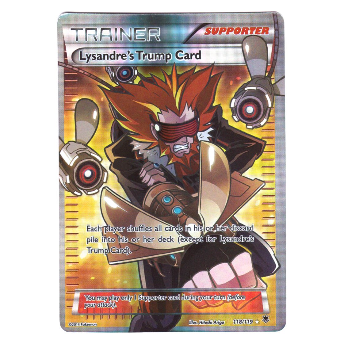 Lysandre's Trump Card Trainer full Art Holo XY Phantom Forces 118/119 ...