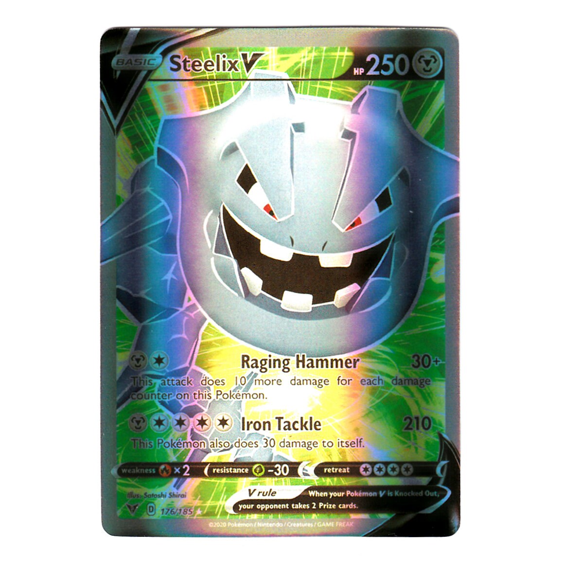 Steelix V (full Art) Holo Vivid Voltage 176/185 (custom | Proxy) - Etsy