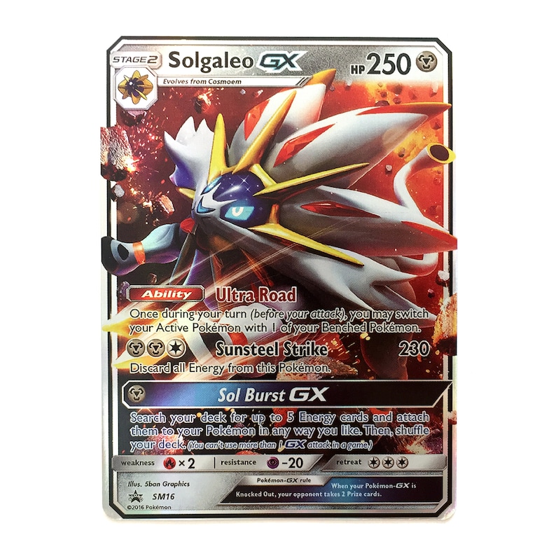 Solgaleo GX Holo SM Promos SM16 (custom | Proxy) - Etsy