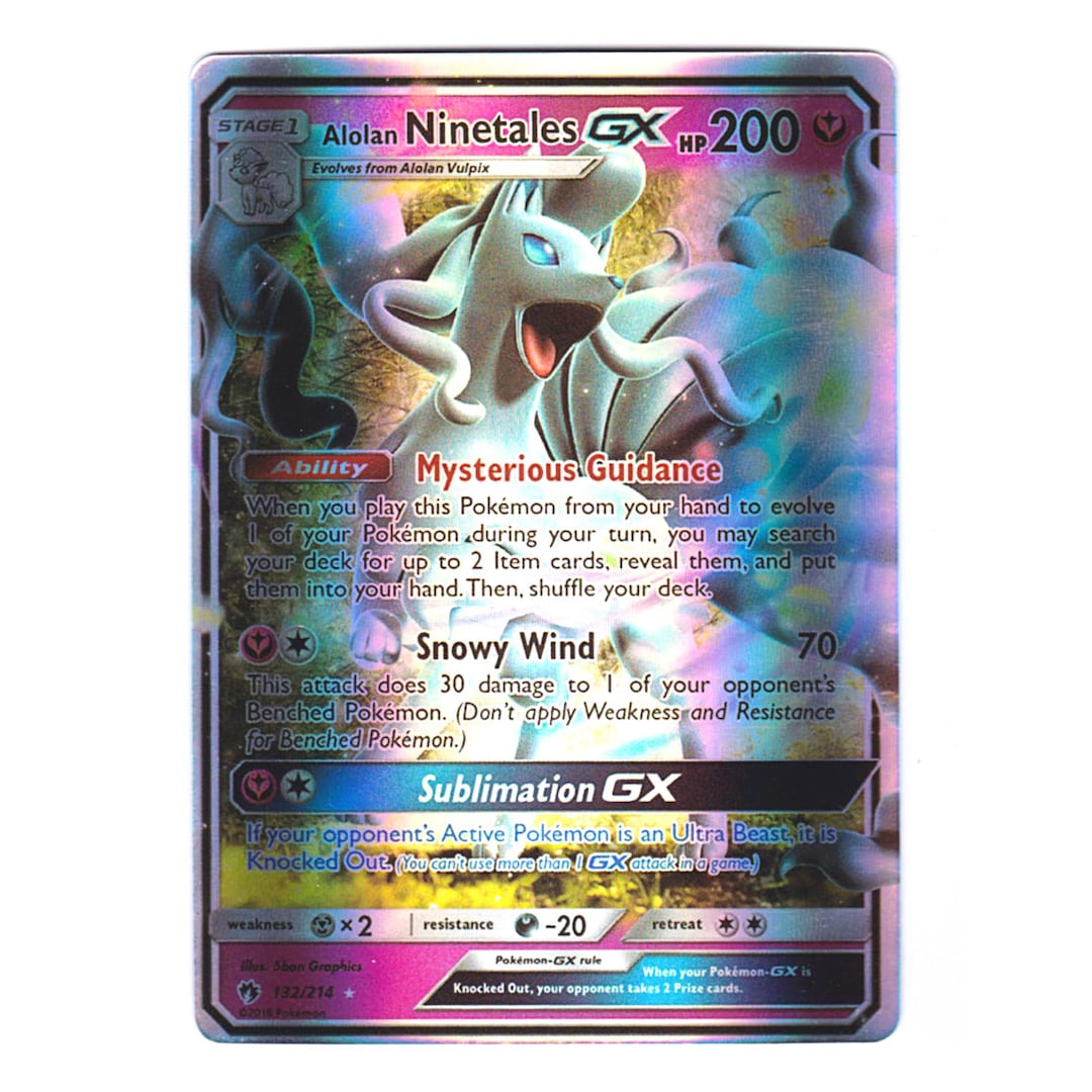 Alolan Ninetales GX Holo SM Lost Thunder 132/214 (custom | Proxy) - Etsy
