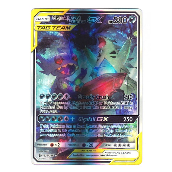 Mega Sableye & Tyranitar GX alternate Art Holo SM Unified - Etsy