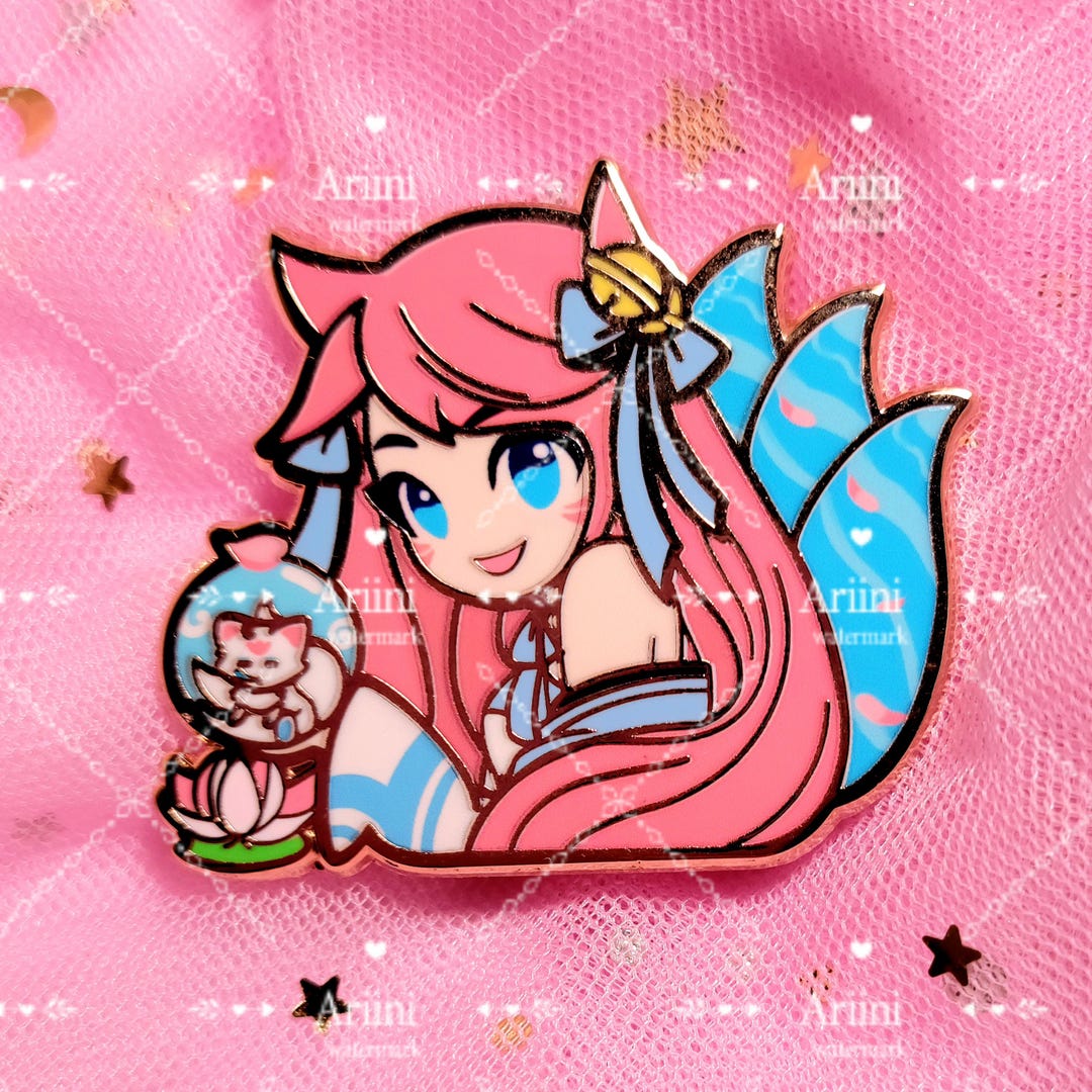 Ahri Pin Spirit Blossom Ahri Pin Ahri Enamel Pin League of Legends Pin ...