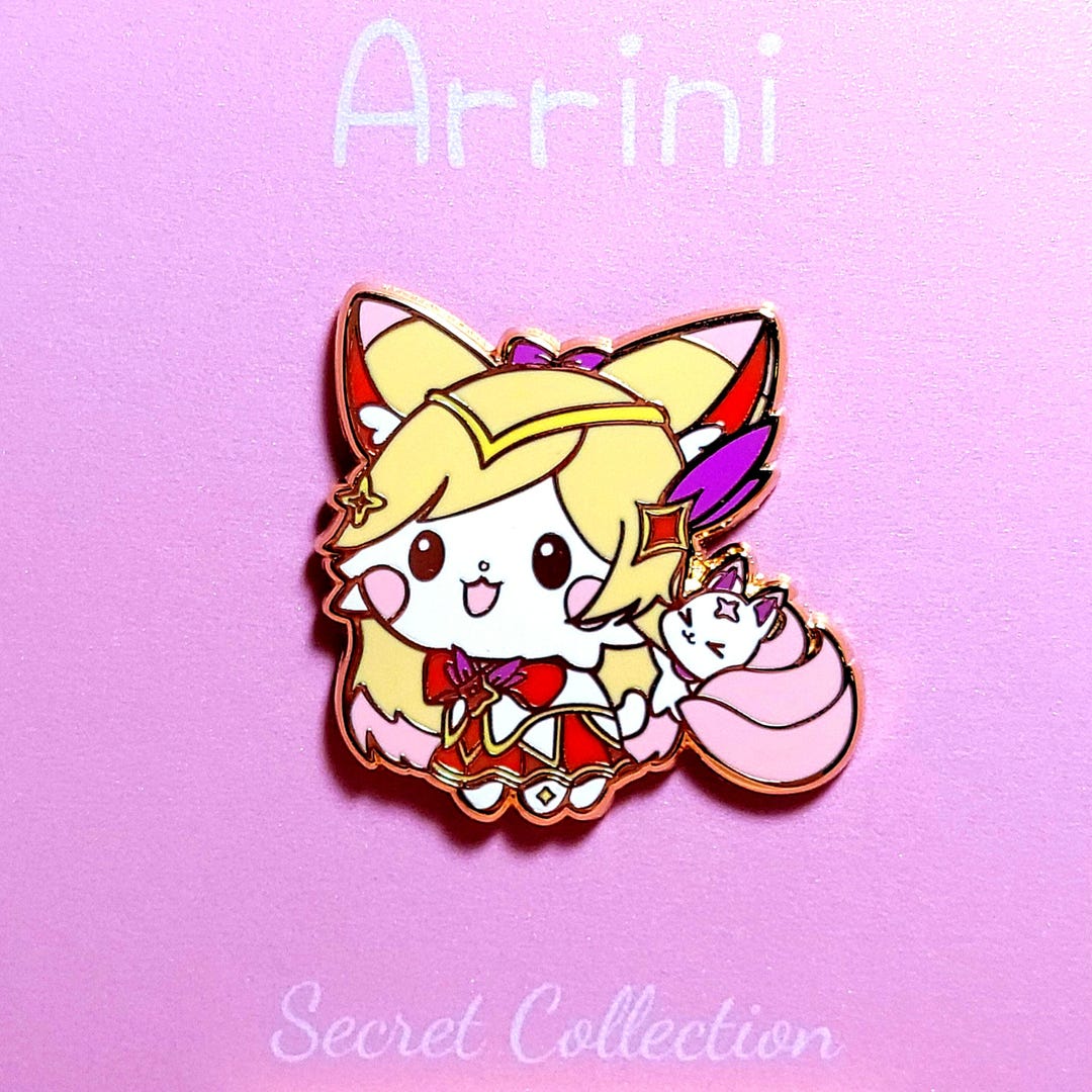 Ahri Pin Star Guardian Ahri Pin Ahri Enamel Pin League of Legends Puppy ...