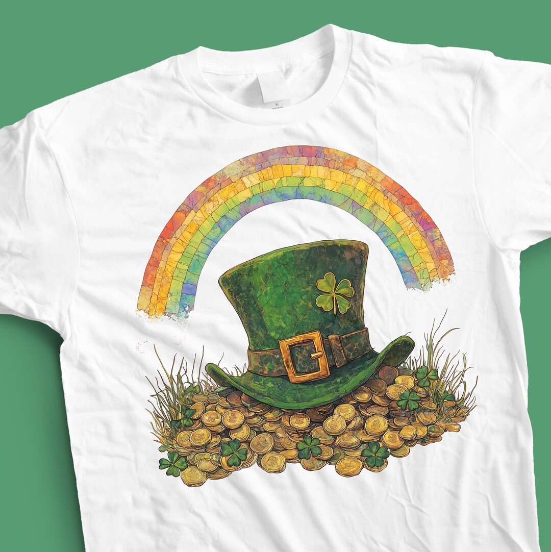 St. Patrick's Day Rainbow Leprechaun Hat PNG Graphic (digital Download ...