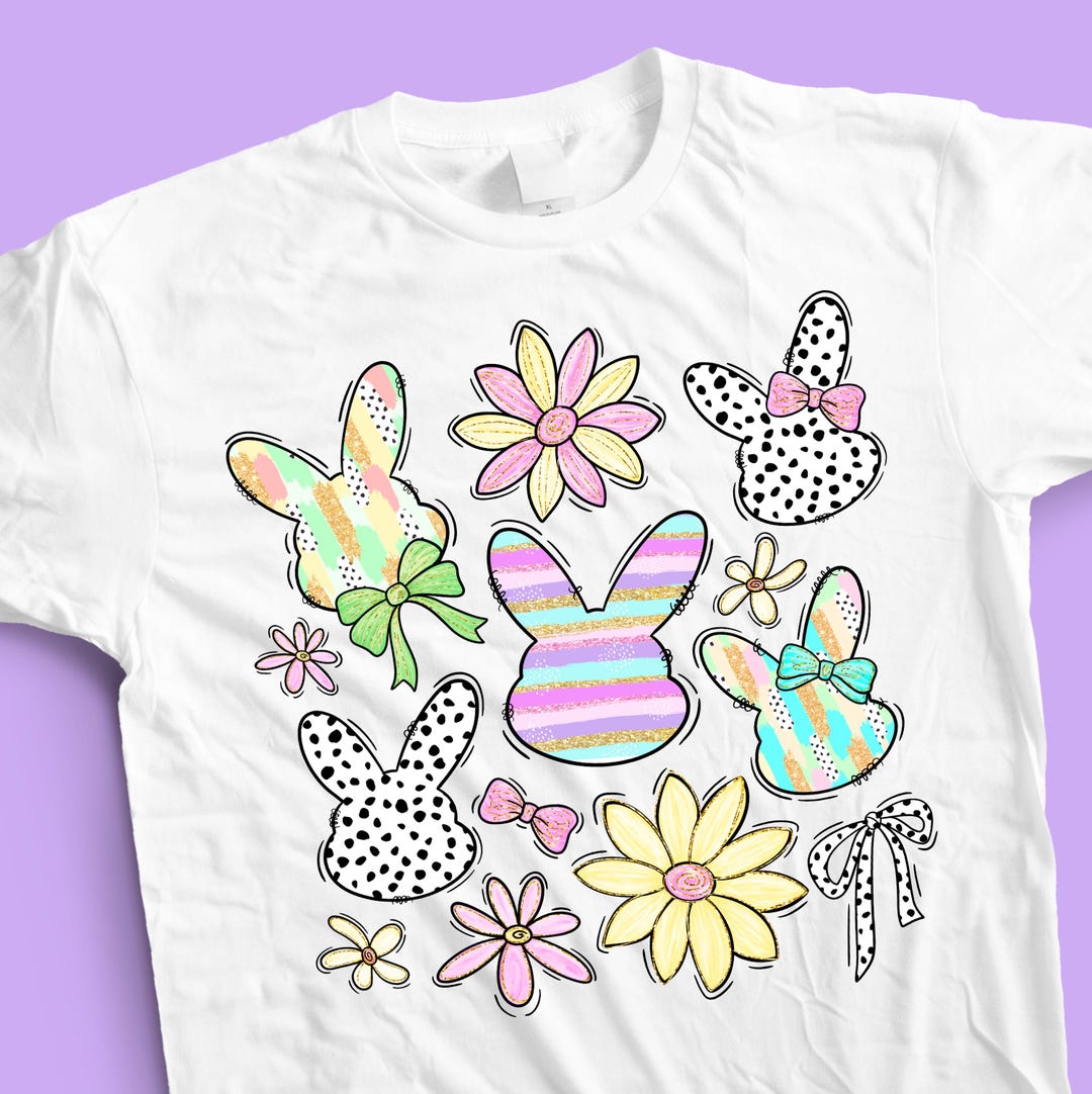 Girly Easter Bunny Head PNG – Digital Download for T-shirts & More - Etsy