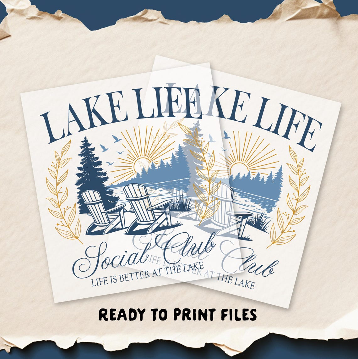 Lake Life Social Club PNG: Summer Boating Graphic (digital Download) - Etsy