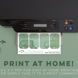 Printable Blue Green Tie Dye Watercolor Art Gift Tags - Etsy UK