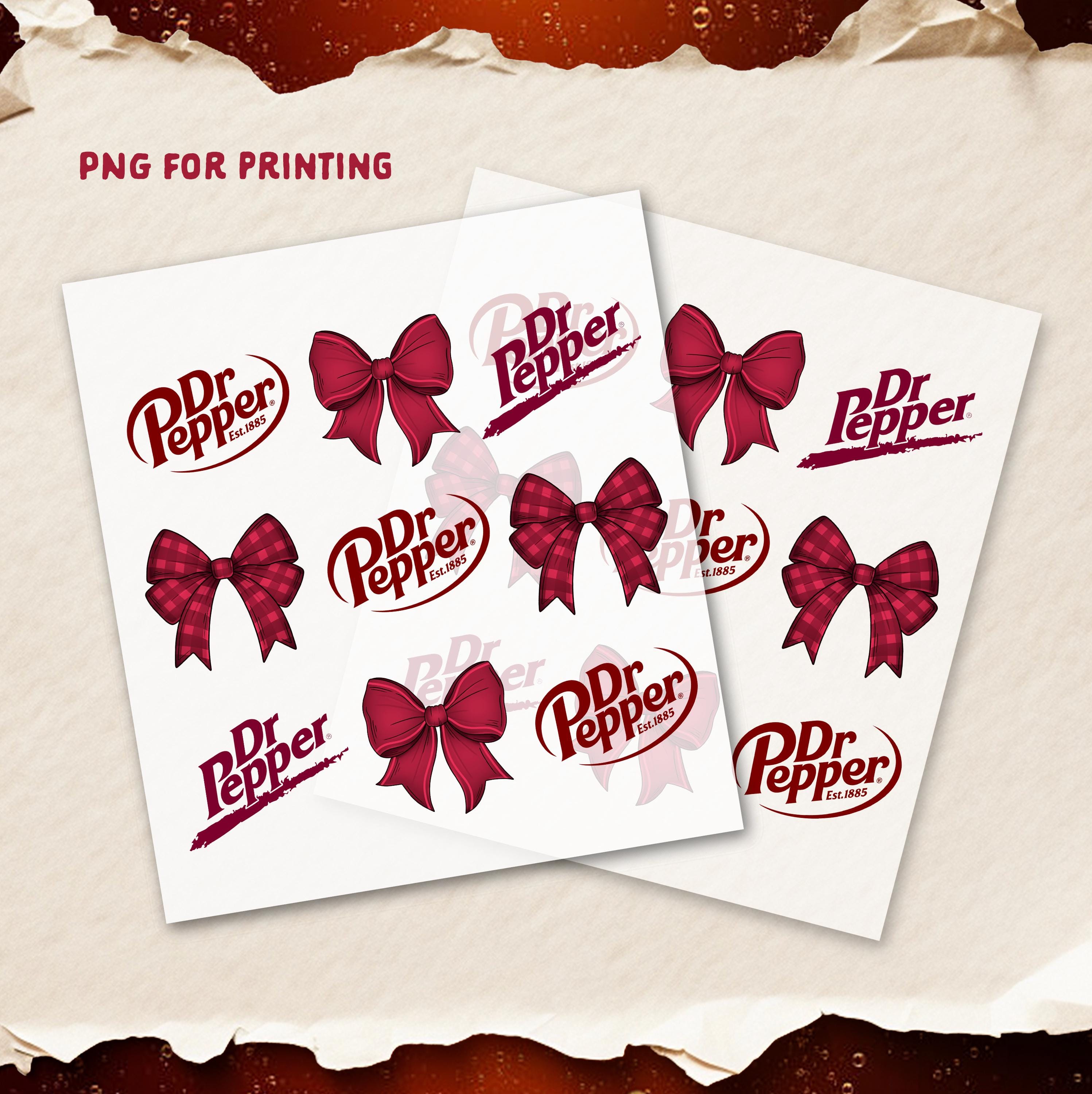 Dr Pepper Inspired DTF Design Digital Download – Classic Logos and ...