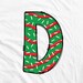Christmas Tree Cake Alphabet: Holiday Lettering PNG Set (digital ...
