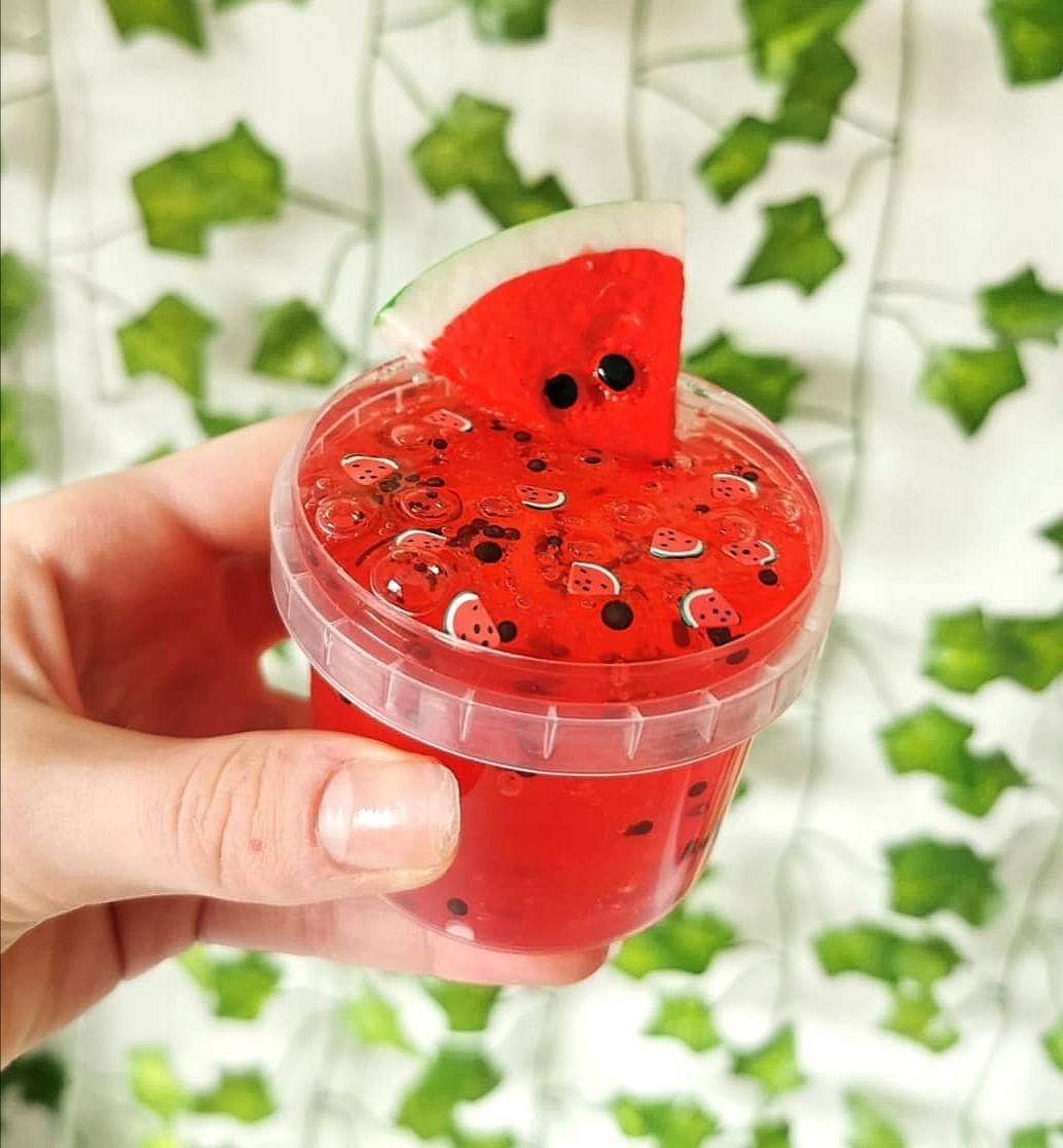 Slime Watermelon High Quality 3oz/5oz Fun Red Clear - Etsy