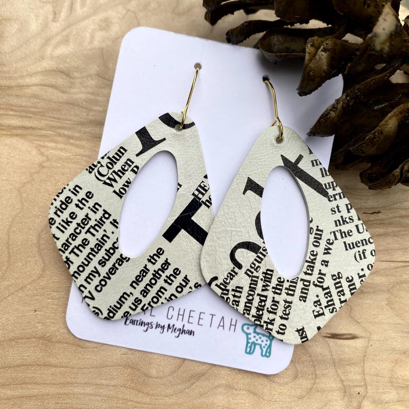 Newspaper Jewelry - Etsy