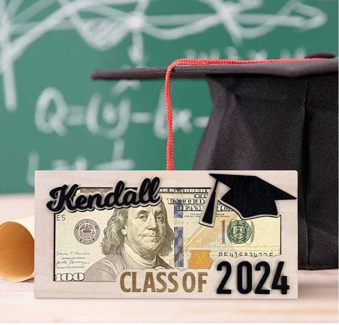 Personalized Graduation Money Holder Custom Name Wooden Graduation Card ...