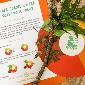 Printable Fall Color Scavenger Hunt - Etsy
