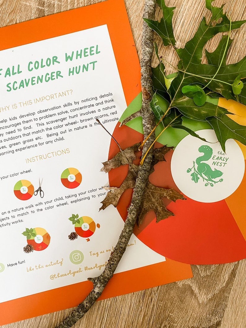 Printable Fall Color Scavenger Hunt - Etsy