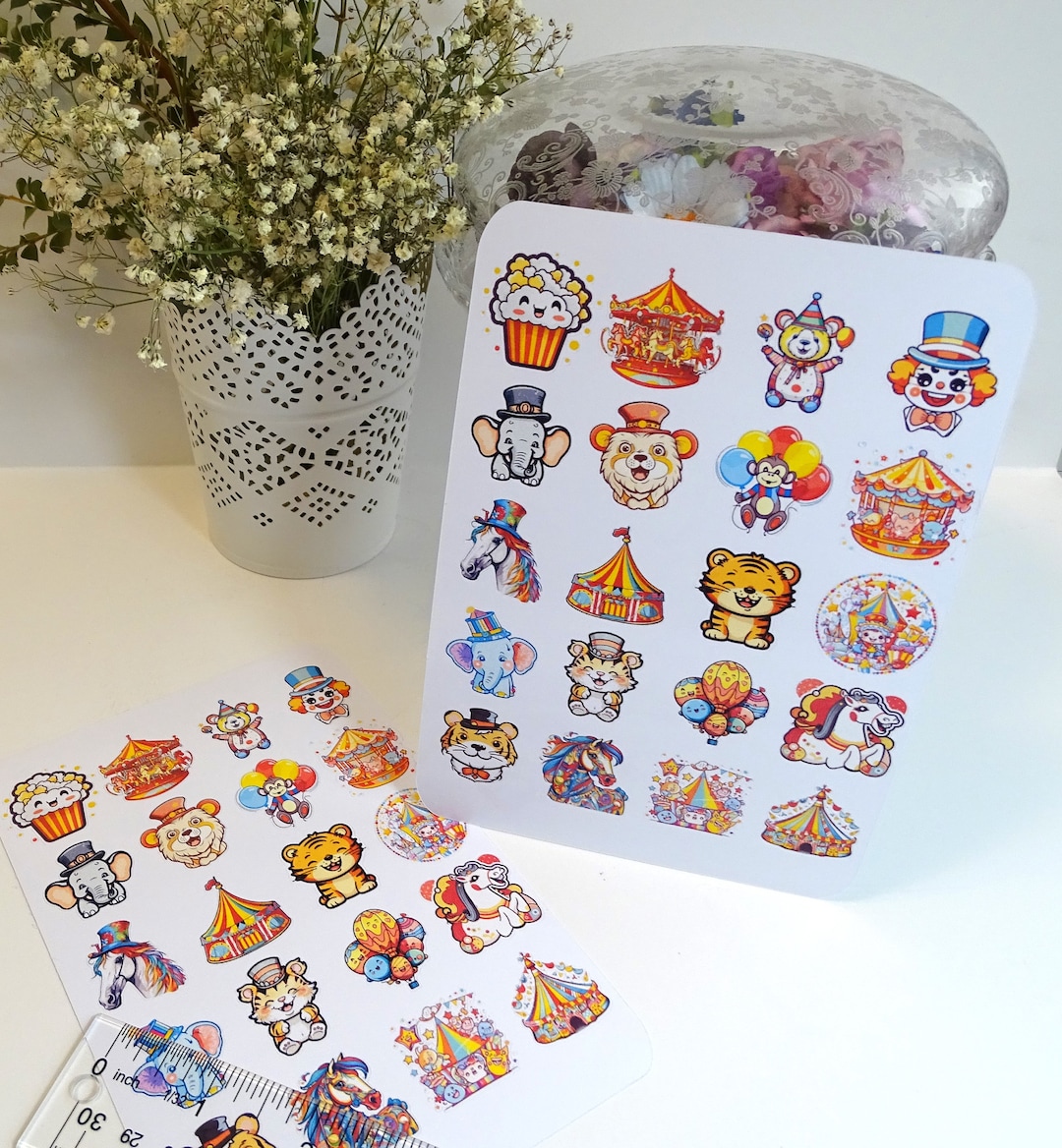 Circus Stickers /colorful/ Stickers - Etsy