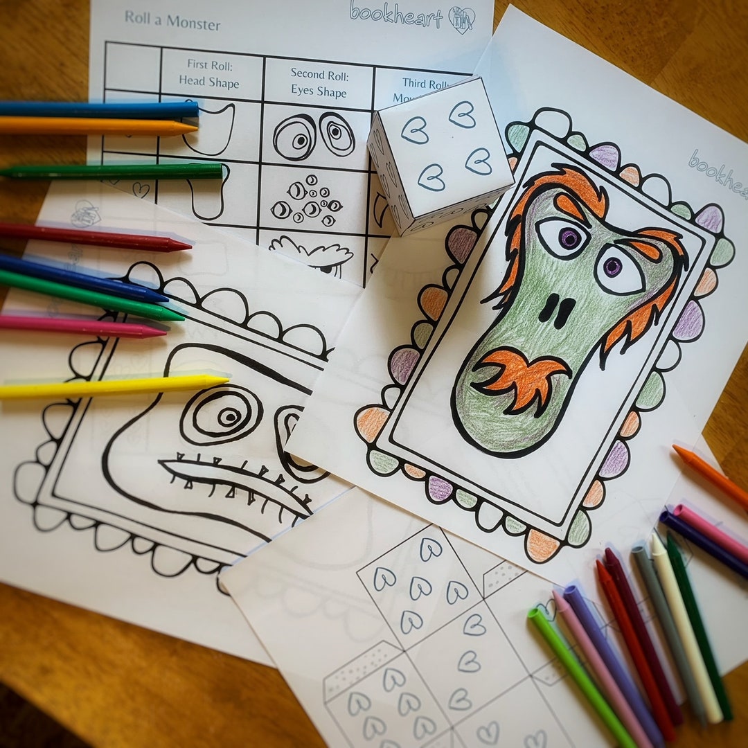 Roll a Monster Activity Sheets - Etsy