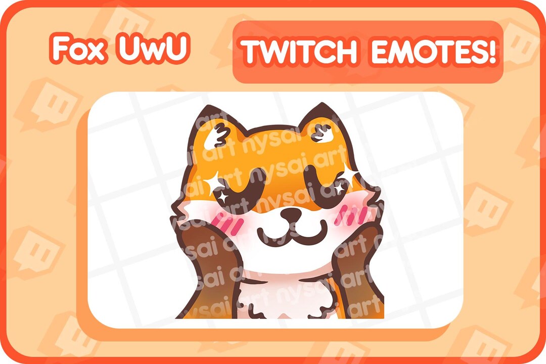 Twitch Emote / Cute Uwu Fox Emote / Kawaii Fox, Meme Emote/emoji, Chibi ...