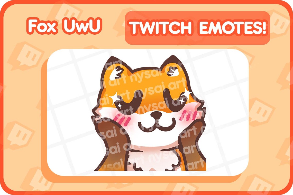Twitch Emote / Cute Uwu Fox Emote / Kawaii Fox Meme - Etsy