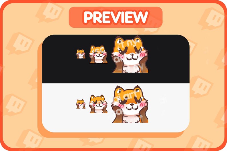 Twitch Emote / Cute Uwu Fox Emote / Kawaii Fox, Meme Emote/emoji, Chibi ...