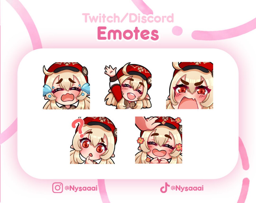 Cute Klee Premade Twitch/discord Emote Bundle Pack [genshin Impact] - Etsy