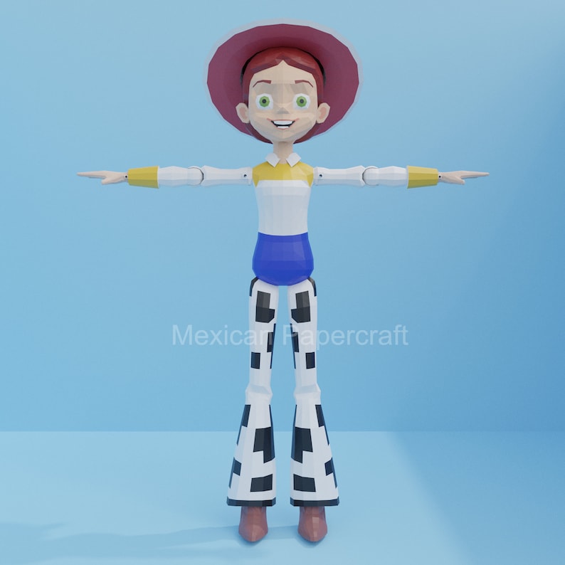 Toy Story, Jessie Papercraft. PDF Template, DFX, SVG, File. Figure With ...