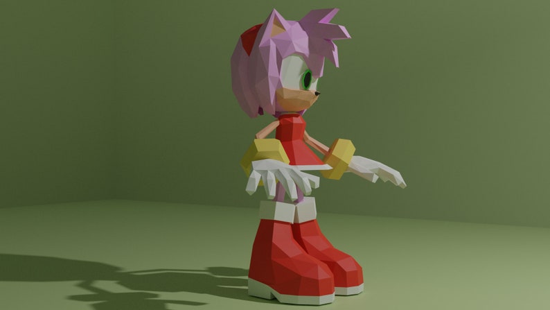 Template Amy Rose. Height 84cm Papercraft. Piñatas. Sega. - Etsy Ireland