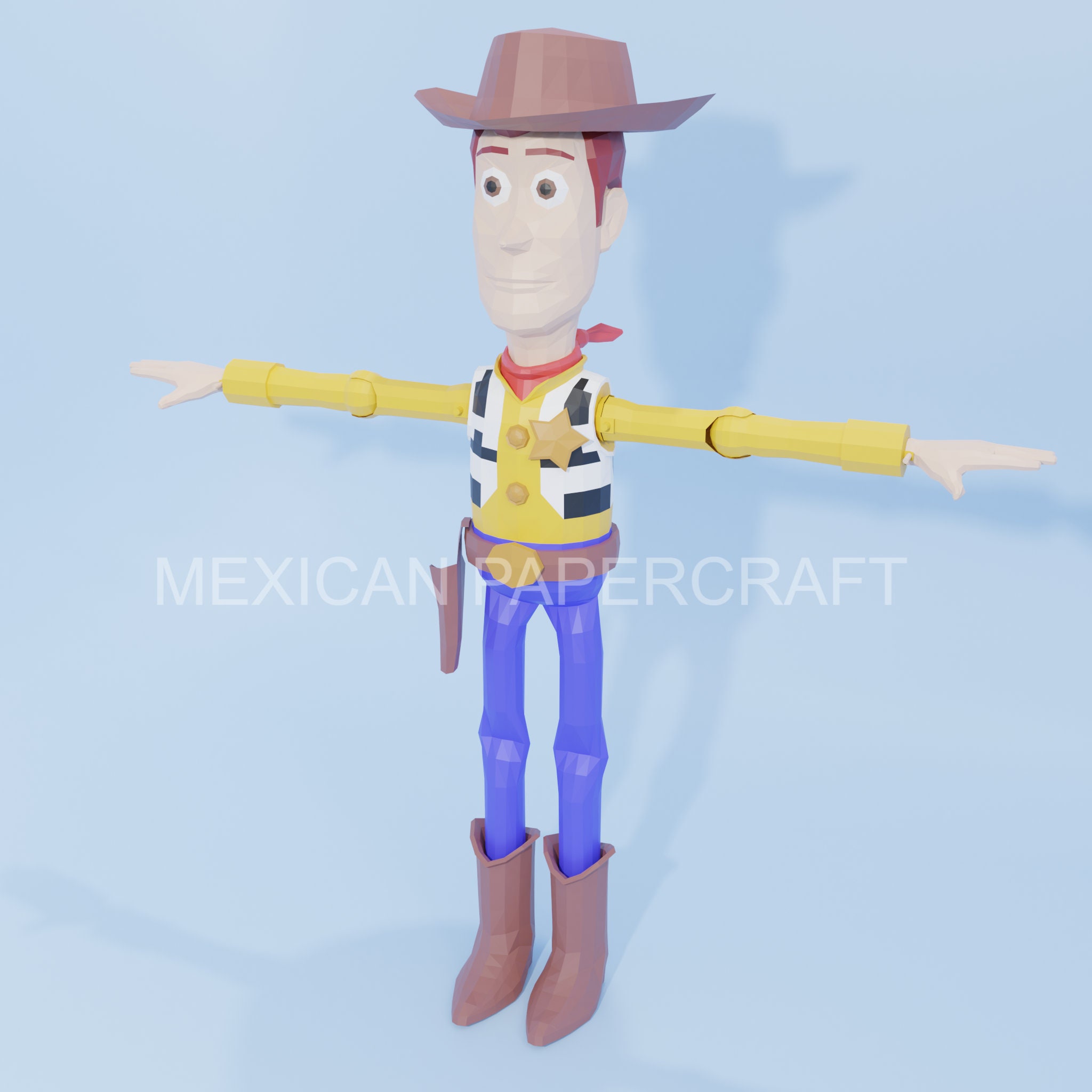 Toy Story Woody Papercraft. PDF Template, SVG File. Figure With ...