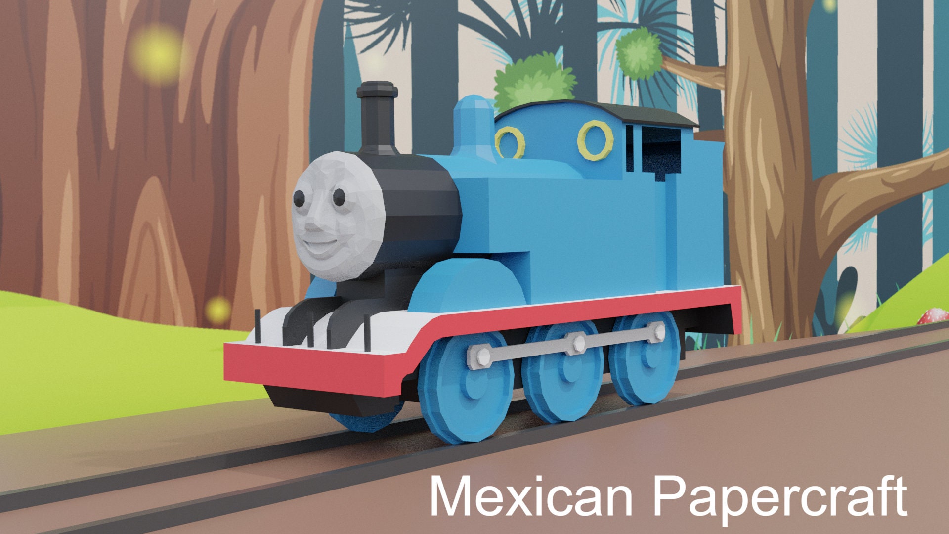 Thomas Train With Moving Wheels/ Template PDF SVG/ Papercraft/ - Etsy