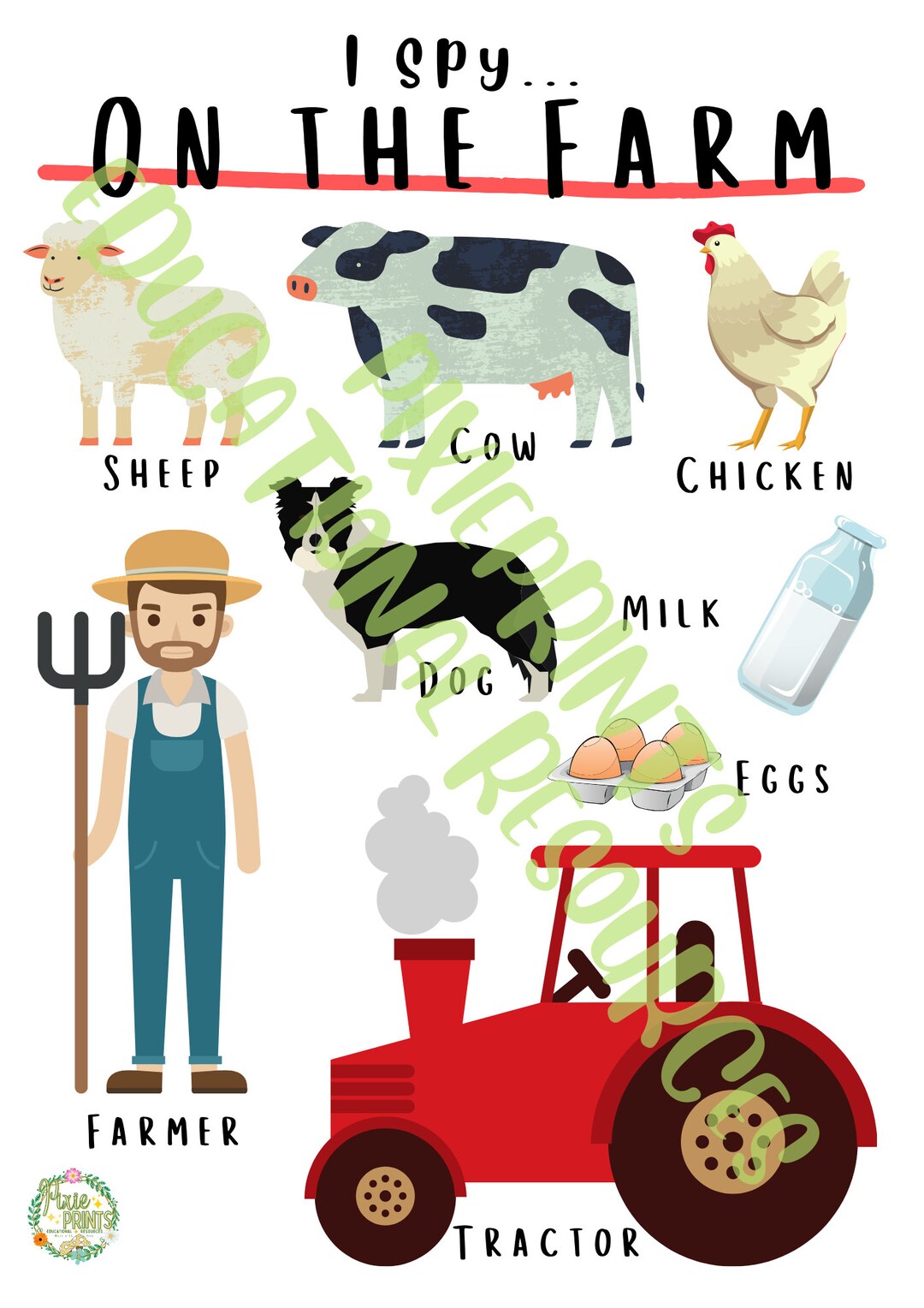 I Spy... on the Farm Activity Sheet Posters Digital Download - Etsy ...