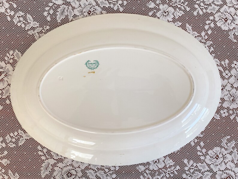 Antique Ironstone Platter W. H. Grindley & Co. England Floral - Etsy