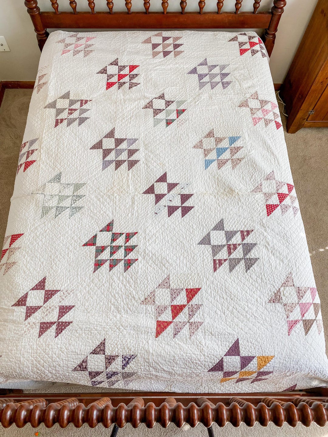 Antique Basket Patchwork Quilt, C1900 - Etsy