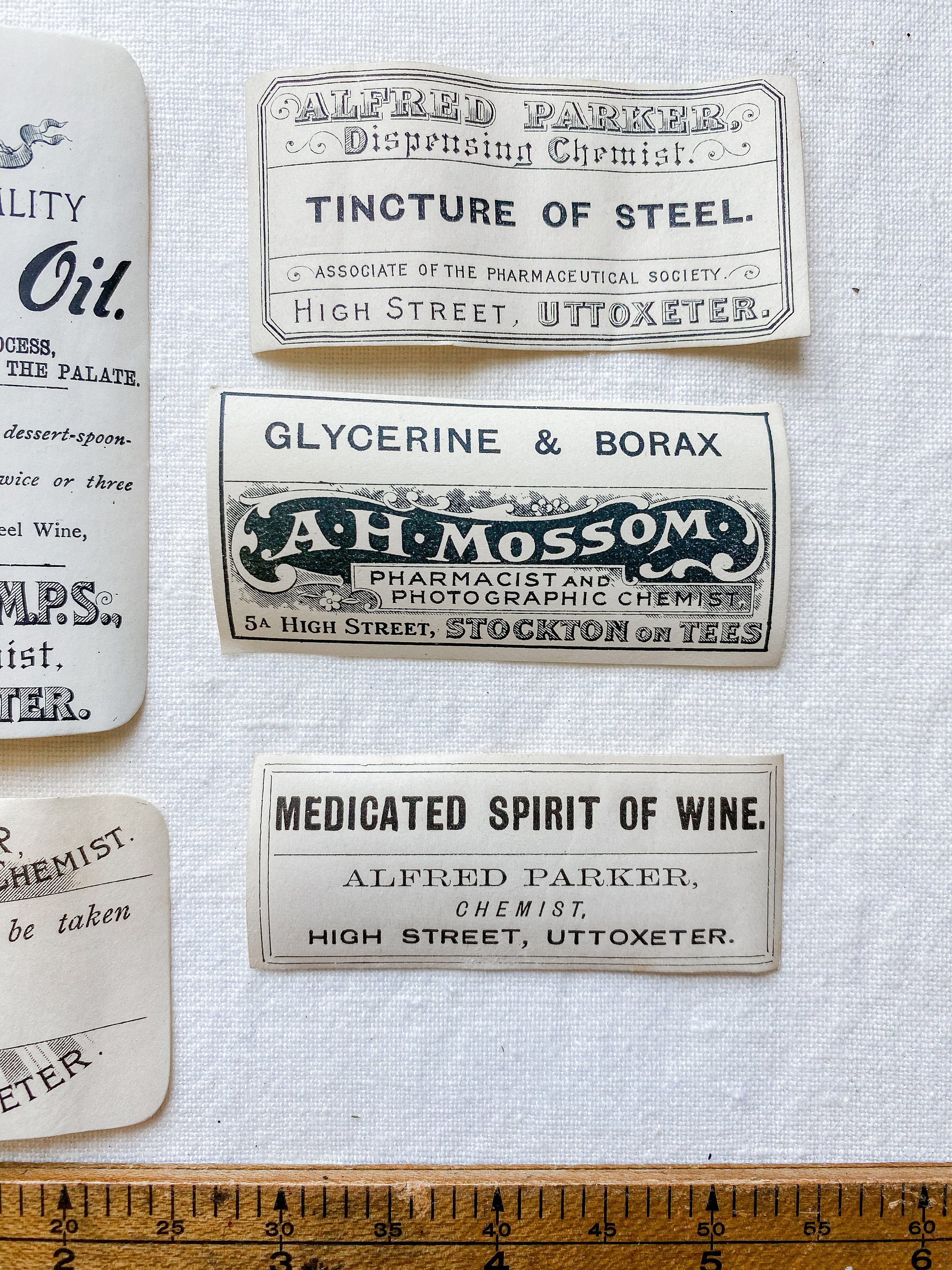 Set of 5 Antique Authentic English Apothecary Pharmacy Labels - Etsy