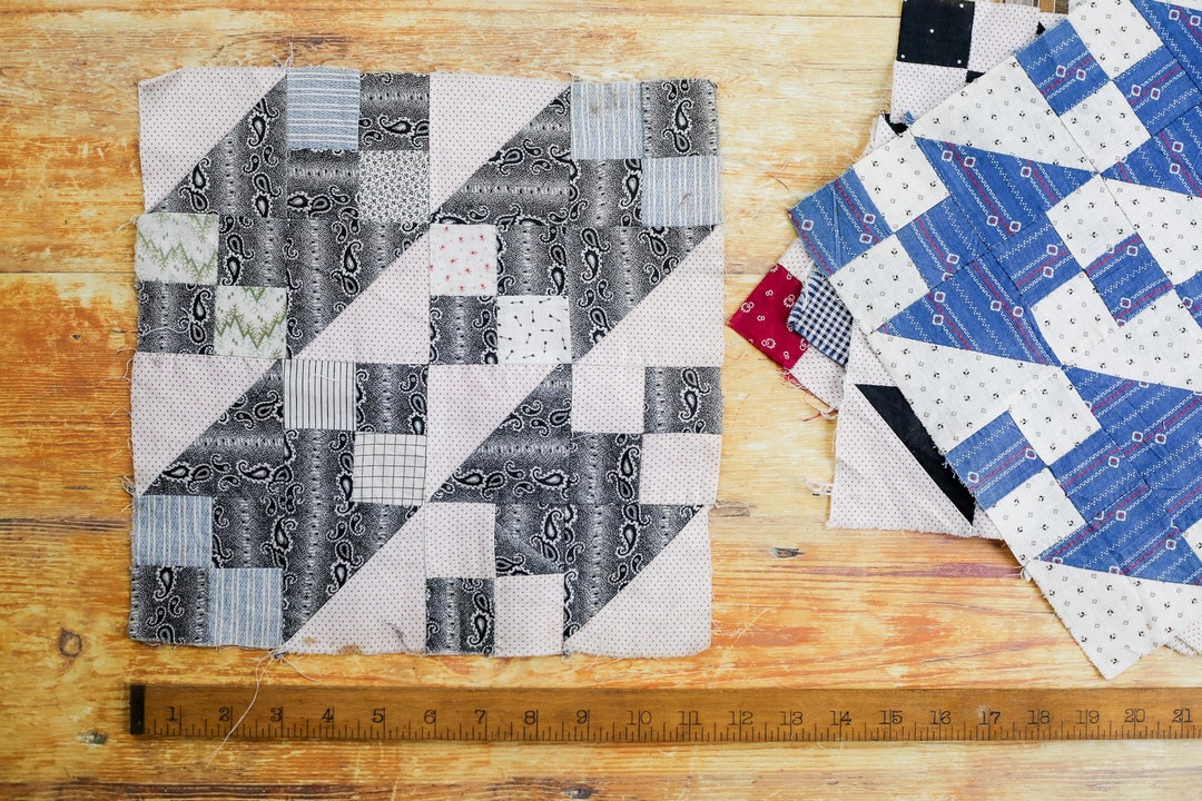 Set of 8 Antique Railroad 11" Quilt Blocks, C1910 - Etsy